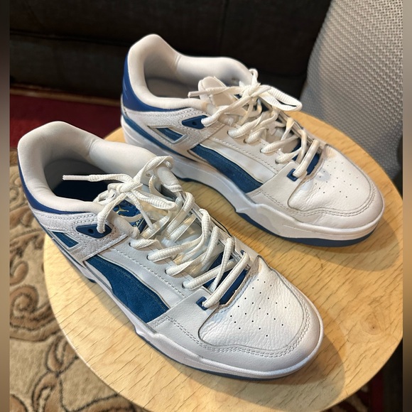 Puma | Shoes | Puma Slipstream Suede Fs Mens White And Blue Sneakers In ...